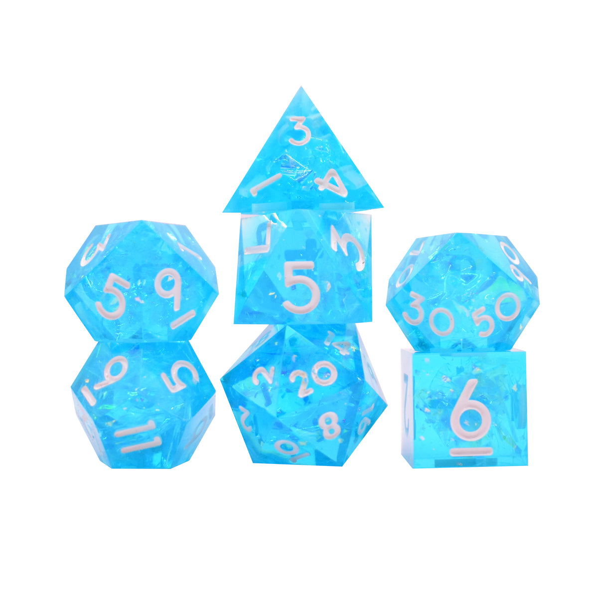 Sharp Edge Dice (Icy Blue) – Crits and Bits