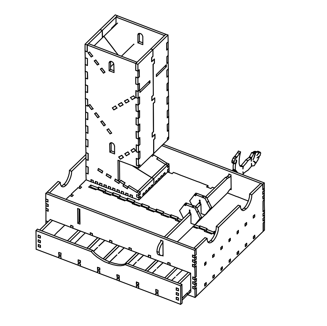 Crits and Bits Dice Tower Combo DIY Kit